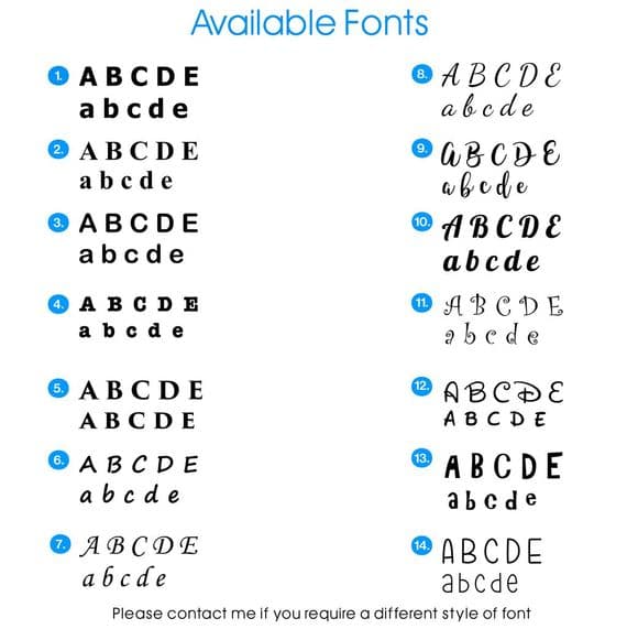 5" Vinyl Letters | 125mm Vinyl Letters