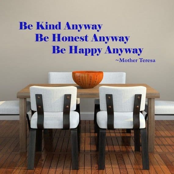 Be Kind Anyway Mother Teresa Wall Quote