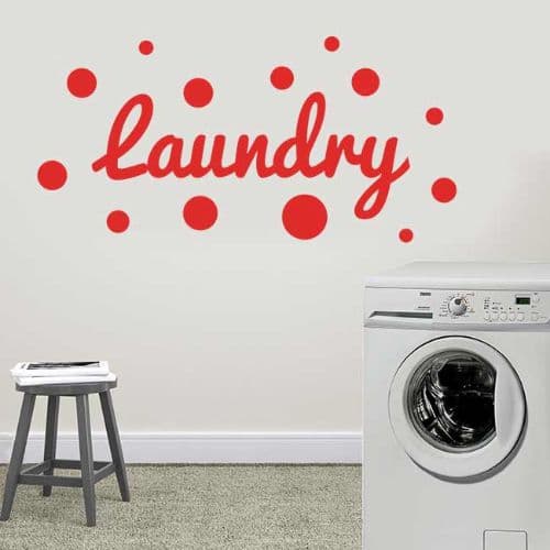 Bubble Laundry Wall Art Sticker