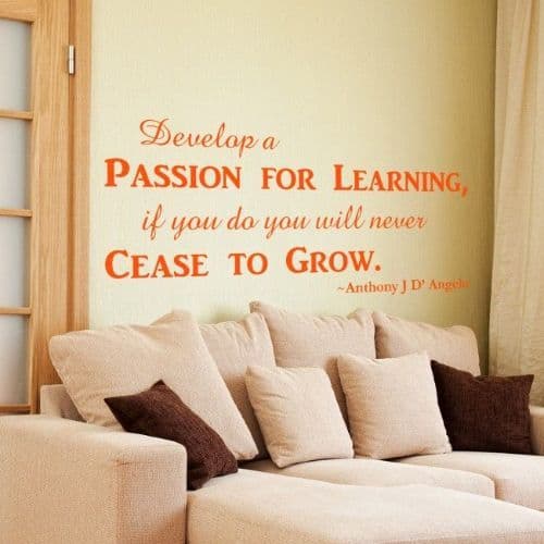 Develop A Passion For Learning Wall Quote