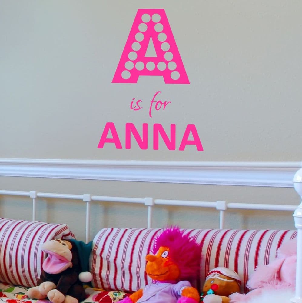 Girl Dotty Name Wall Sticker