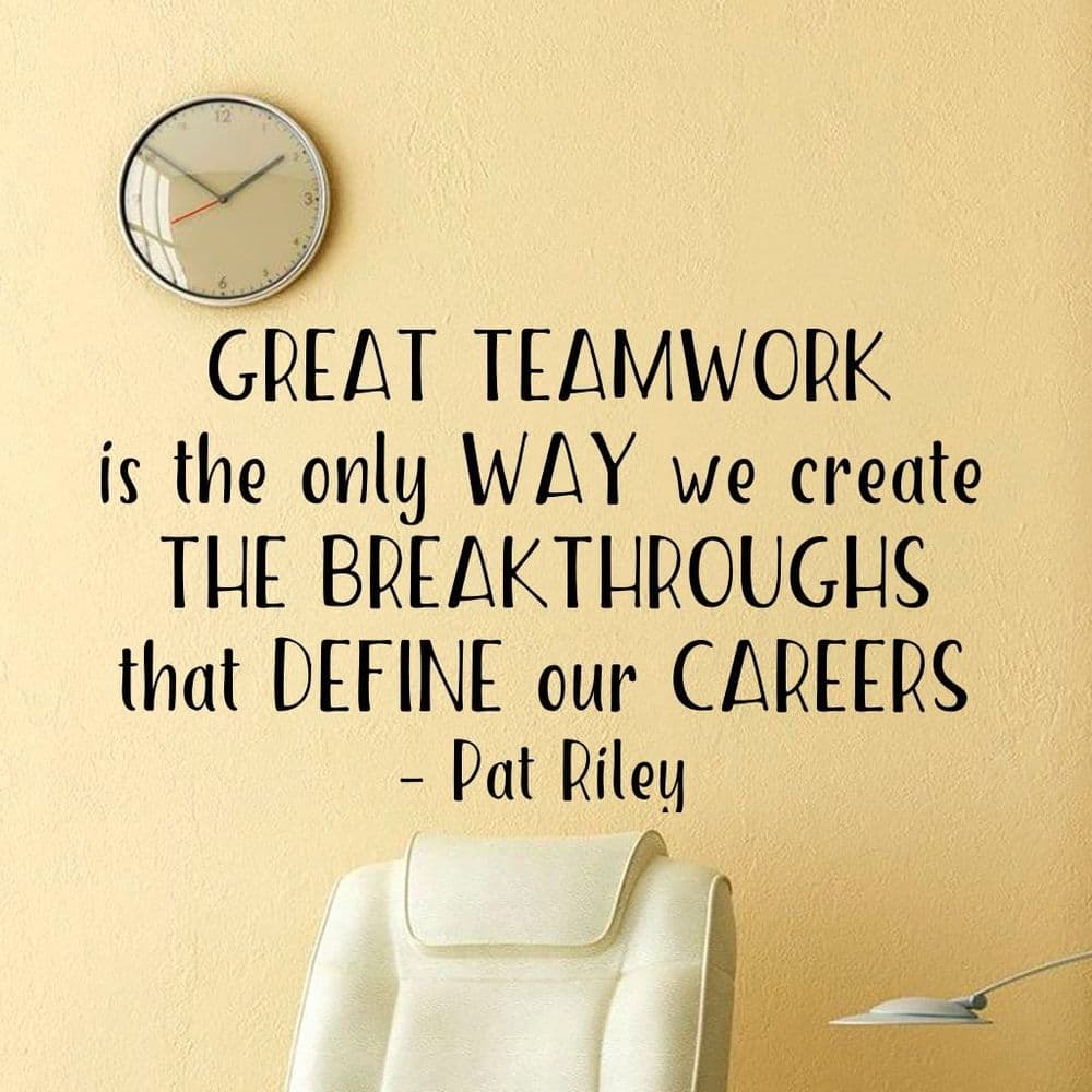 Great Teamwork Wall Quote Sticker