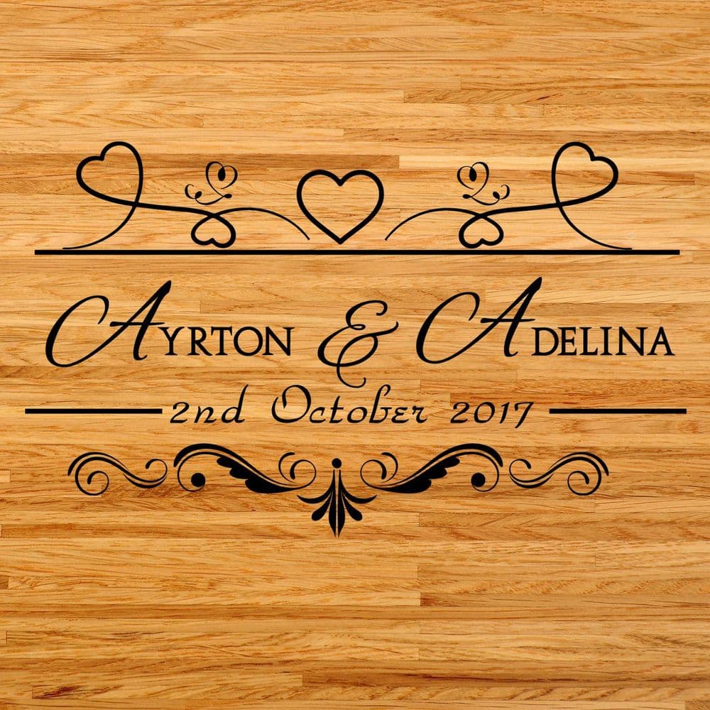 Personalised Heart Dance Floor Sticker