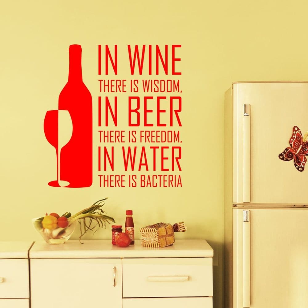 In Wine There Is Wisdom Sticker