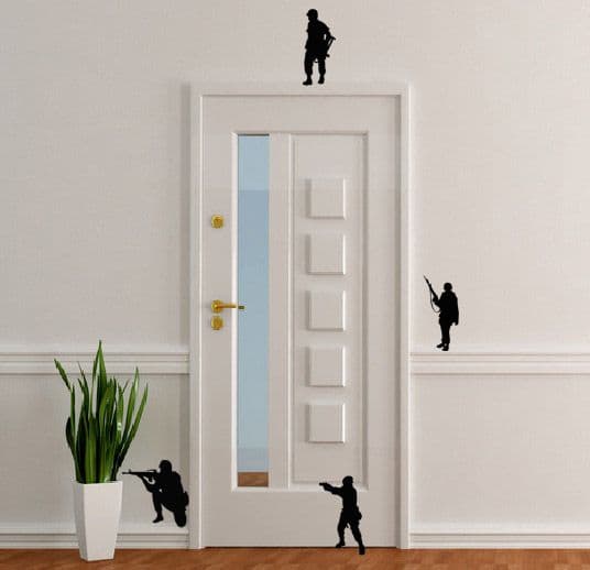 Mini Army Men Wall Stickers