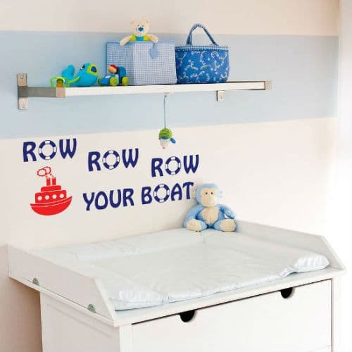 Row row row your boat wall sticker