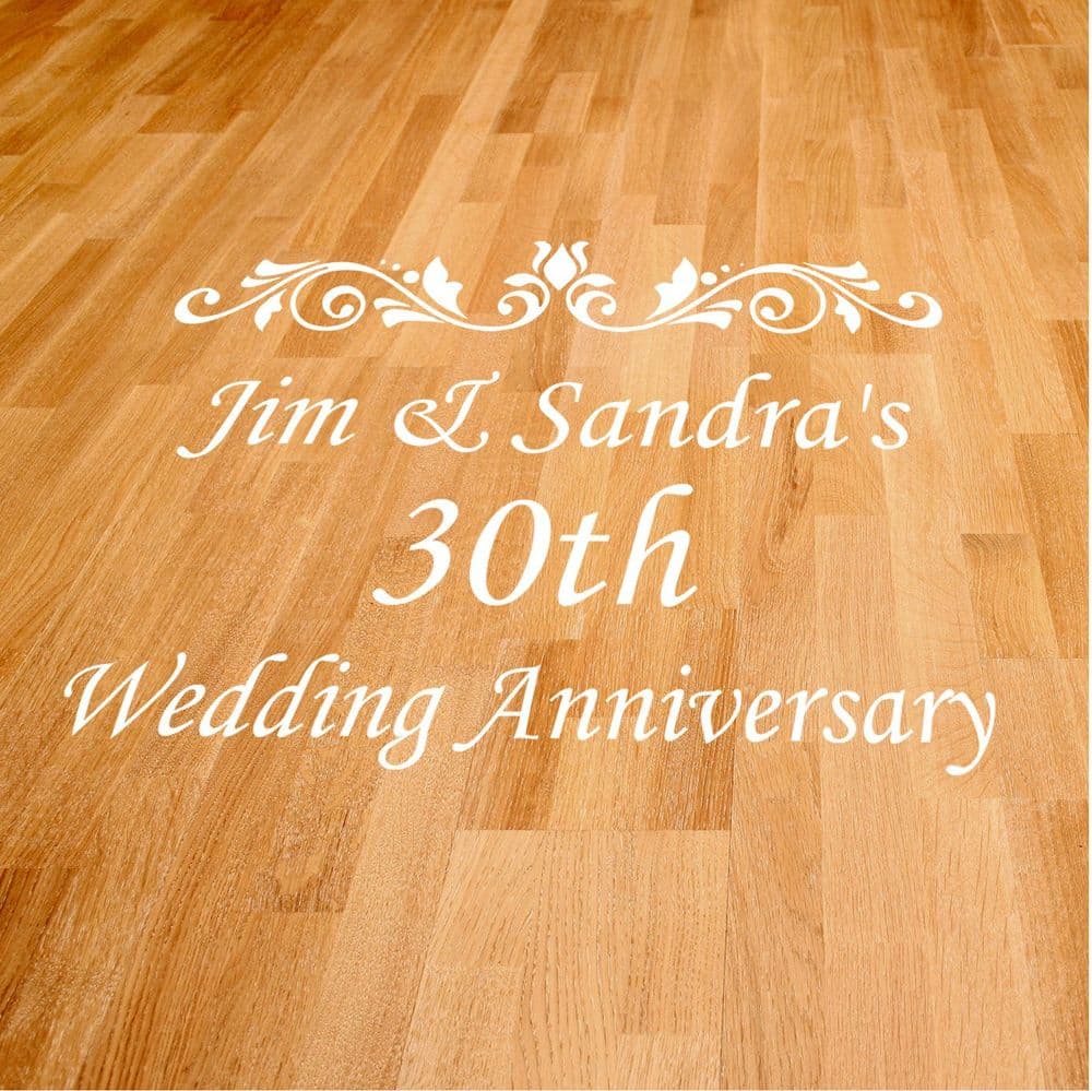 Wedding Anniversary Dance Floor Decal