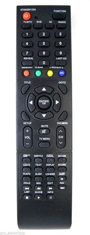 ALBA ALTVDI31217 Remote Control