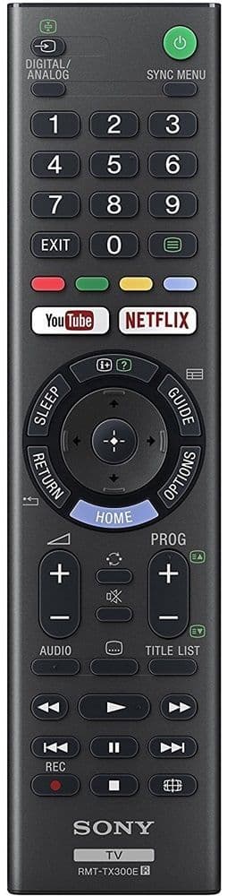 Sony KD-43XE7096 Tv Remote Control KD43XE7096
