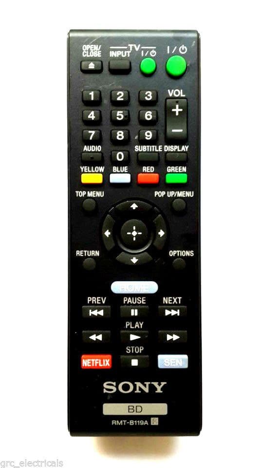 Sony RMT-B119A BLU-RAY Remote Control - BDP-BX110 BDP-S1100 BDP-S3100 ...