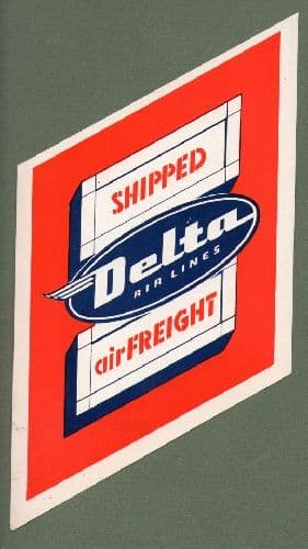 Airline label Delta Airlines luggage label 517