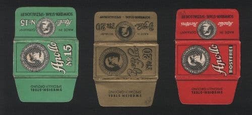 Apollo Lamette da barba Rare Razor Blade Wrappers 717