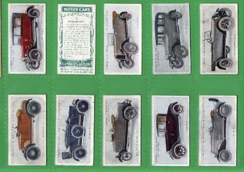 Cigarette cards Motor cars Buick Rolls-Royce Humber Ford