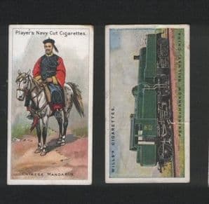 Cigarette cards tobacco insert OLD CHINA 315