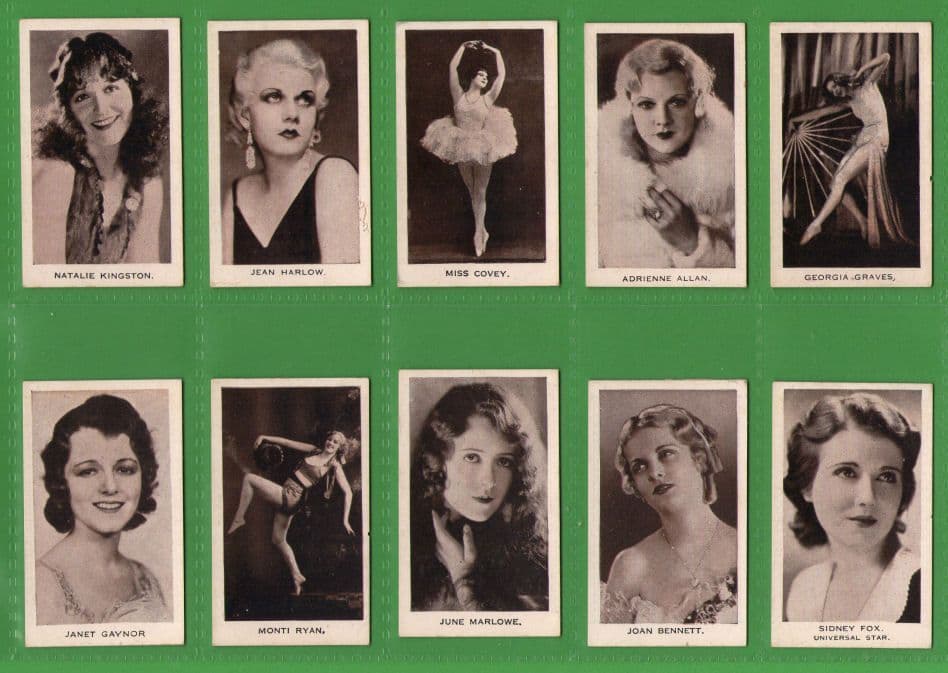 Cinema/film Cigarette cards Screen Favourites & Dancers set