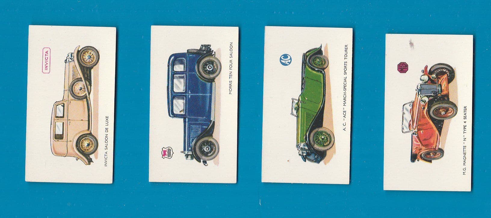 Collectable Cigarette cards Motor Cars 1934 Bentley etc