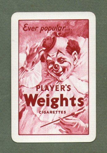 Collectable Vintage advertising playing cards Players Weights