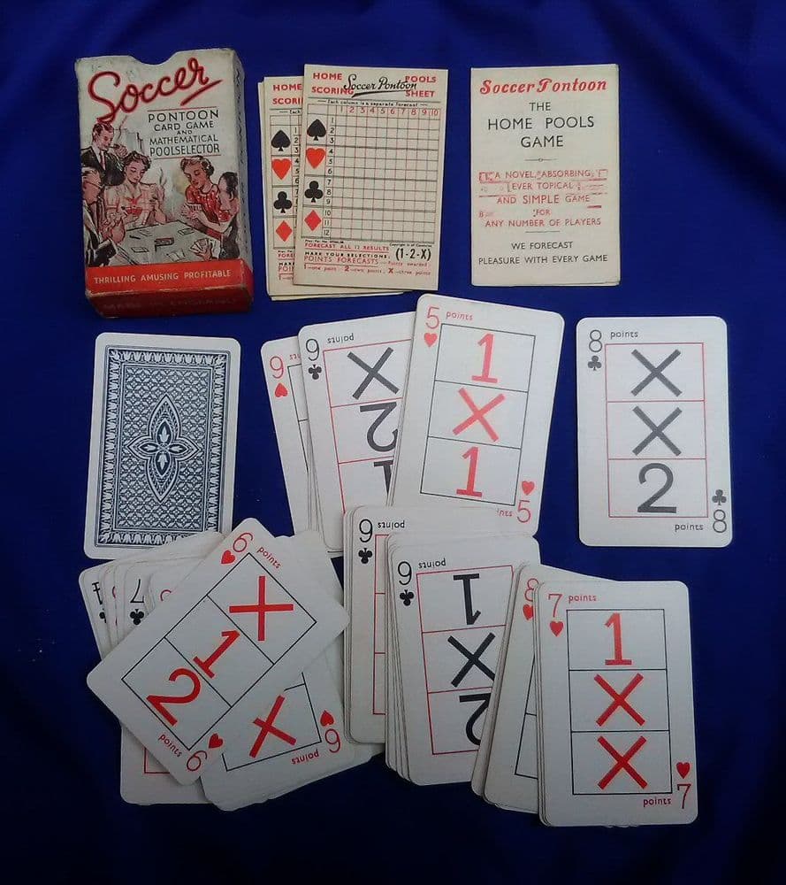 Collectable Vintage football card game "The Home Pools" game