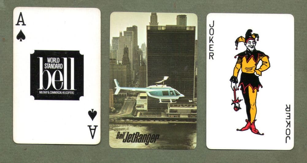 Collectible Advertising playing cards Bell Helicopters 005