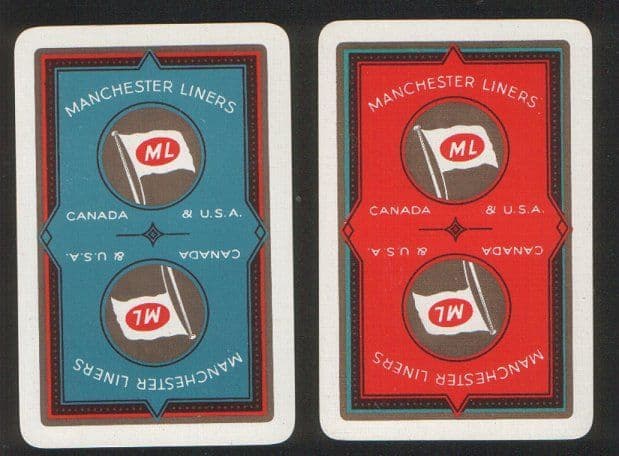 Collectible Advertising shipping line playing cards Manchester Liners