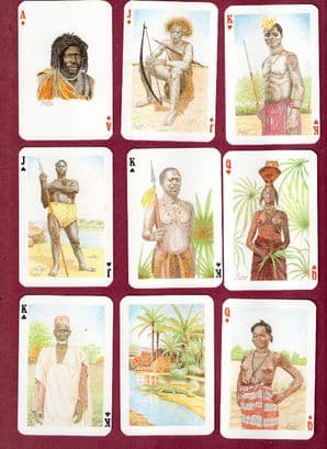 Collectible limited edition playing cards Just People from Tropical Africa