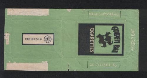 Japan Collectible cigarette packet label bats very old 643
