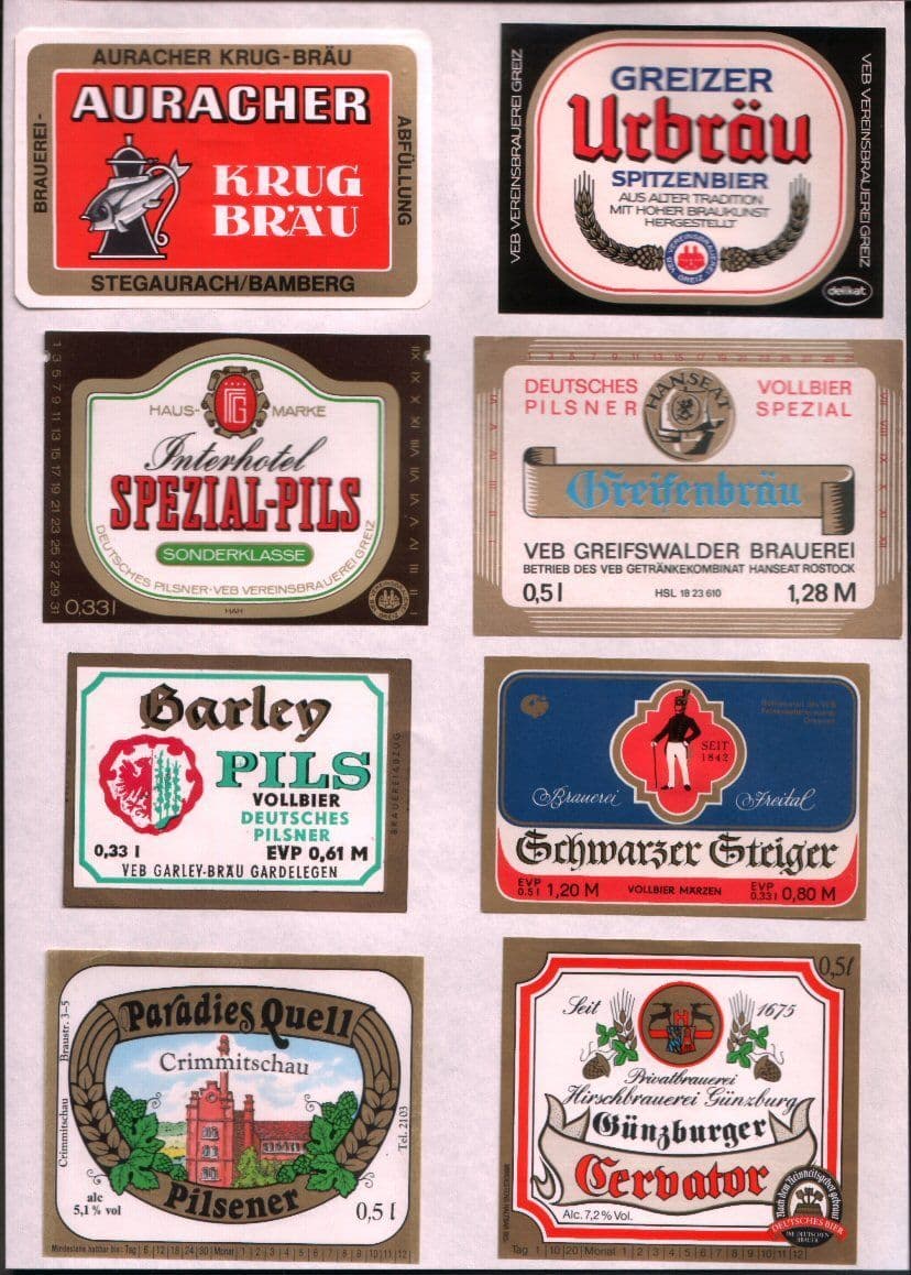 Old beer bottle Beer labels Germany 3 pages 050