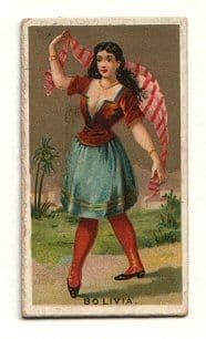 Old cigarette card USA 1889 tobacco insert card 174