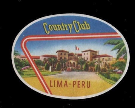 PERU hotel label pretty luggage labels baggage 021