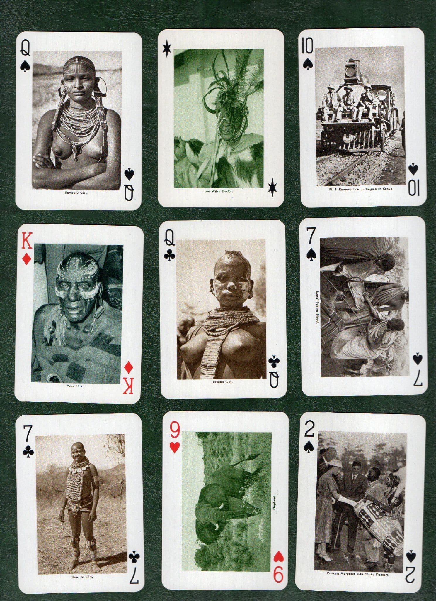 Playing cards East Africa souvenir circa 1950 s Kenya Uganda Zanzibar