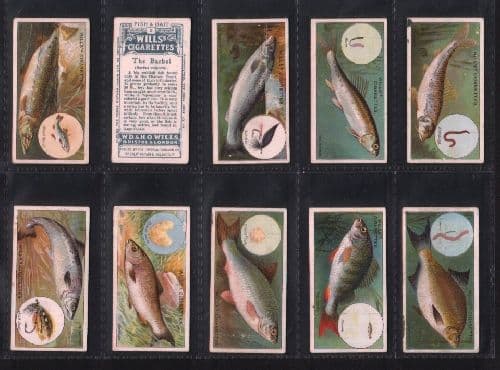 Tobacco cards cigarette cards Fish & Bait 1910 set