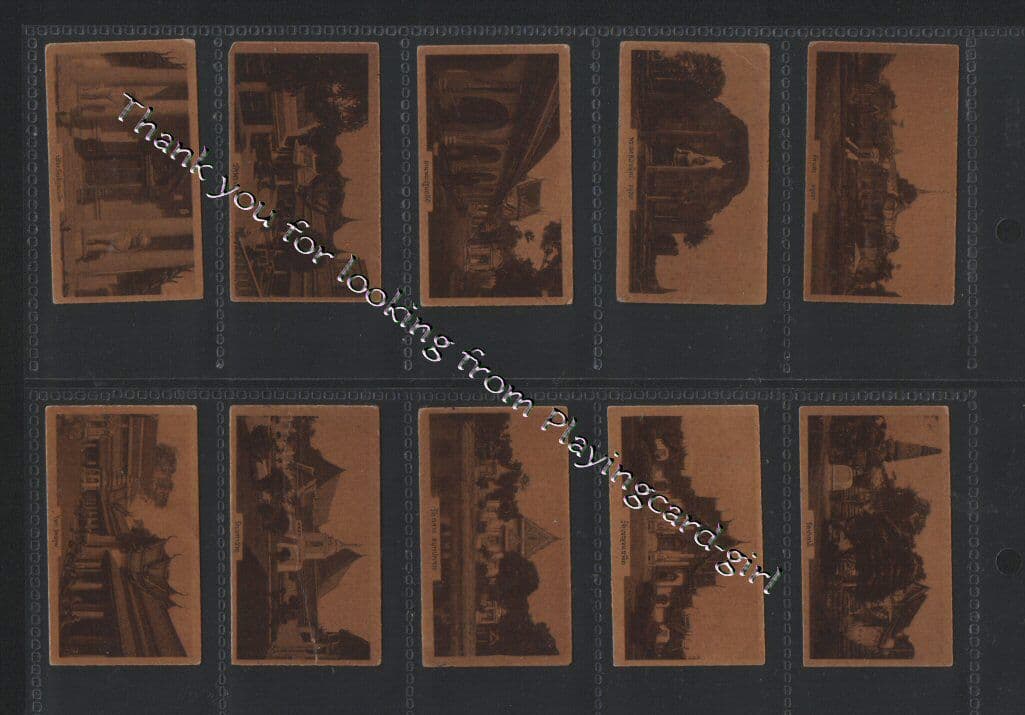 Tobacco cards set cigarette cards Views of Siam