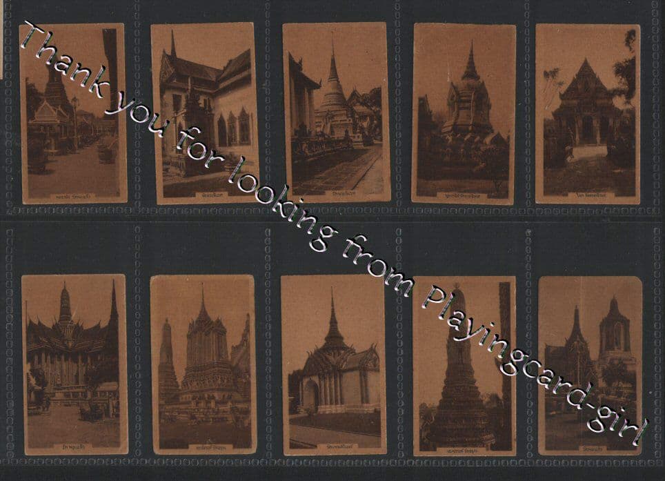 Tobacco cards set cigarette cards Views of Siam