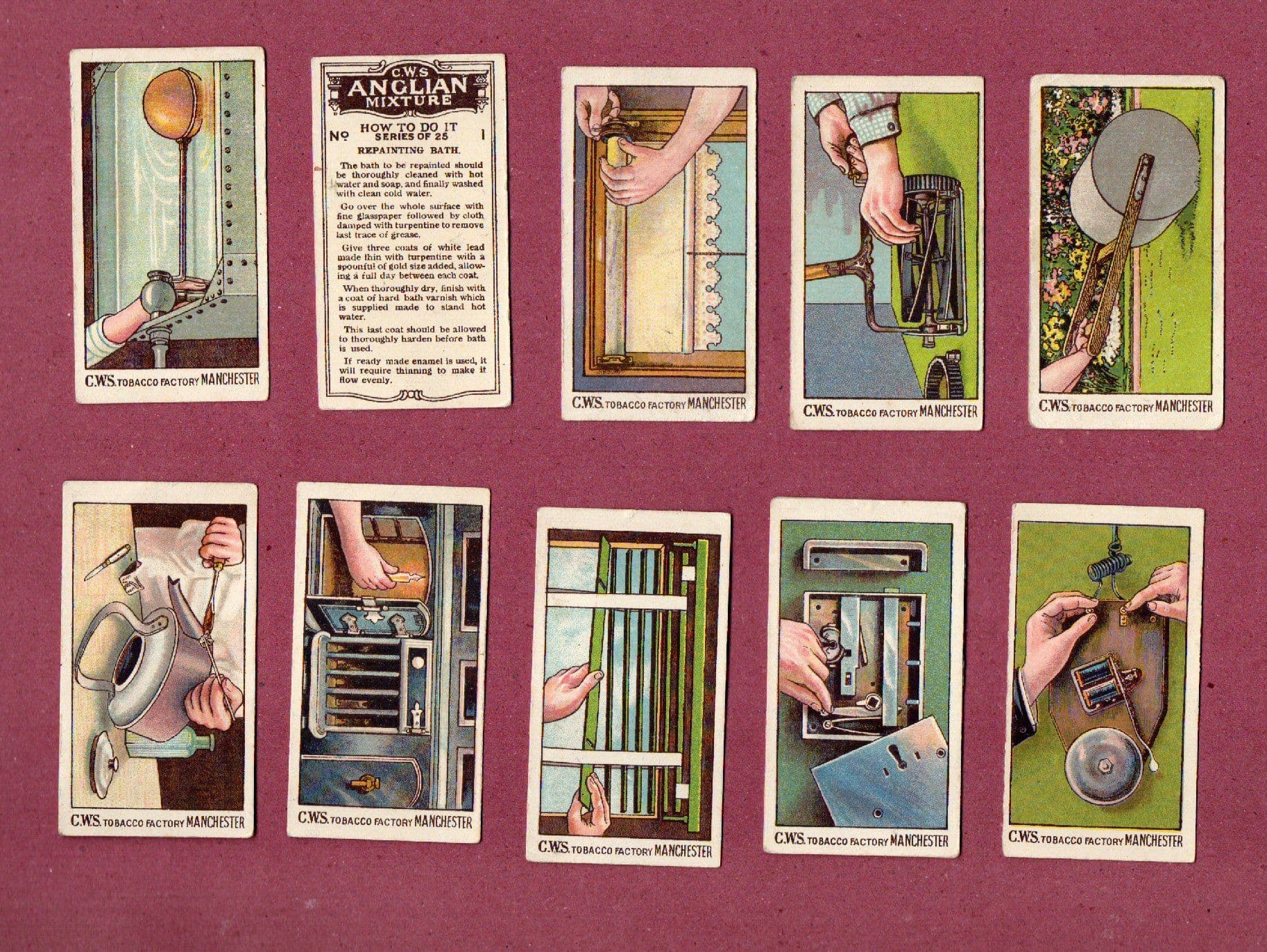Tobacco Cigarette cards set How to do it 1924 by C W S