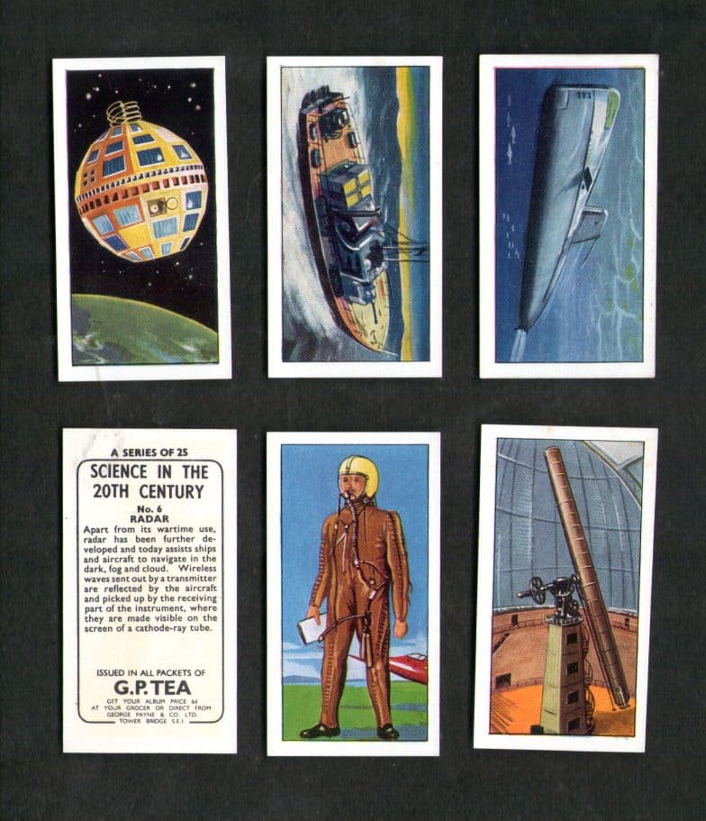 TRADE cards set Science in the 20th Century 1963 Rocket telstar etc