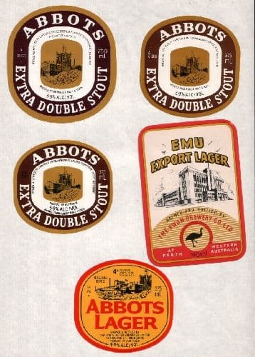 Unusual Old beer bottle labels Australia selection 038