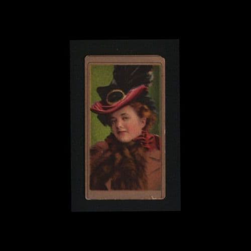 VERY OLD cigarette card tobacco insert pretty lady 483