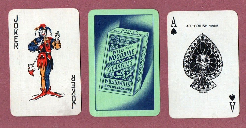 Vintage Advertising cigarette playing cards Wild Woodbine cigarette