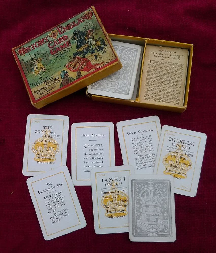 Vintage cards game History of England Edward 1483 to James the 2 second ...