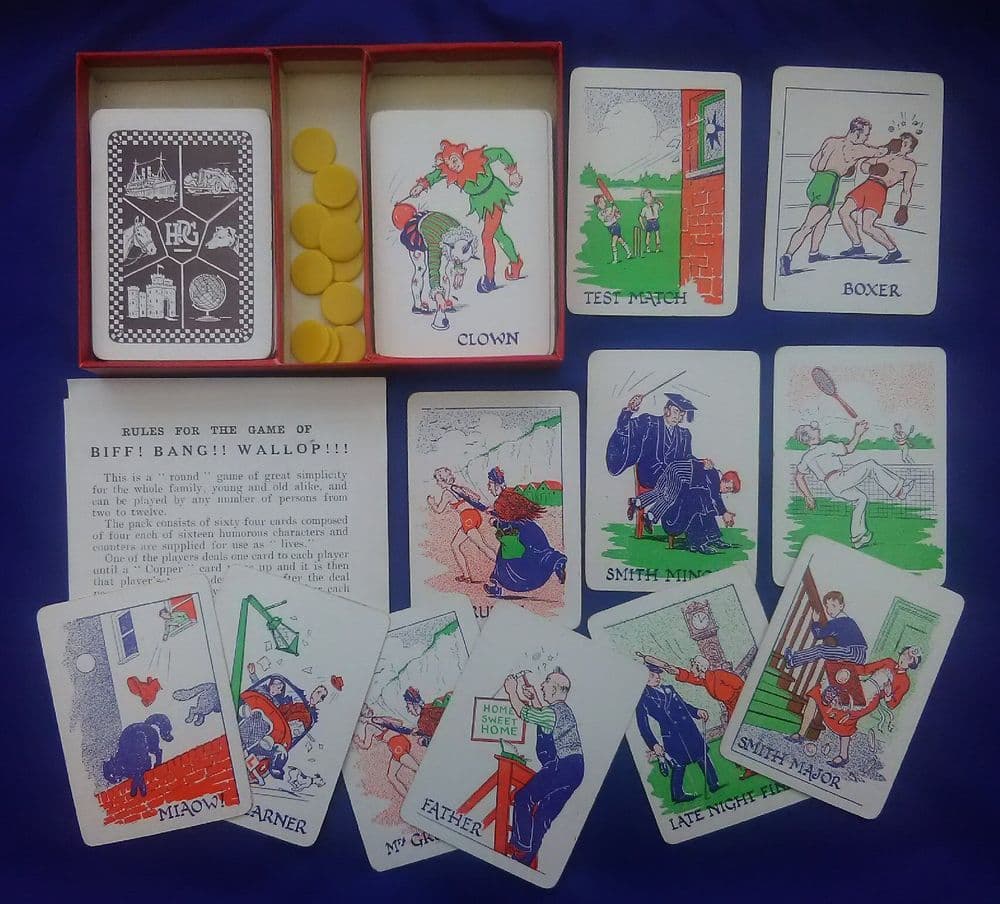 Vintage collectible cards game Biff Bang Wallop by Gibson