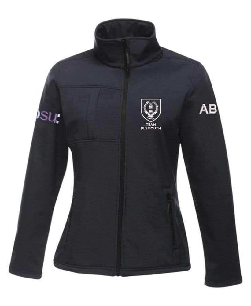 Plymouth University Ladies Navy Softshell Jacket - RG195