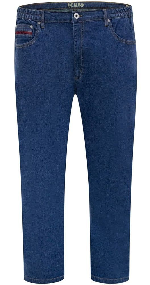 DUKE STRETCH JEANS WITH ELASTICATED WAIST - BLUE