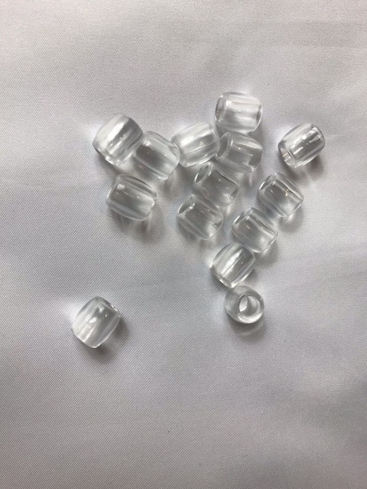 Crystal Clear Hair Beads -Set of 14