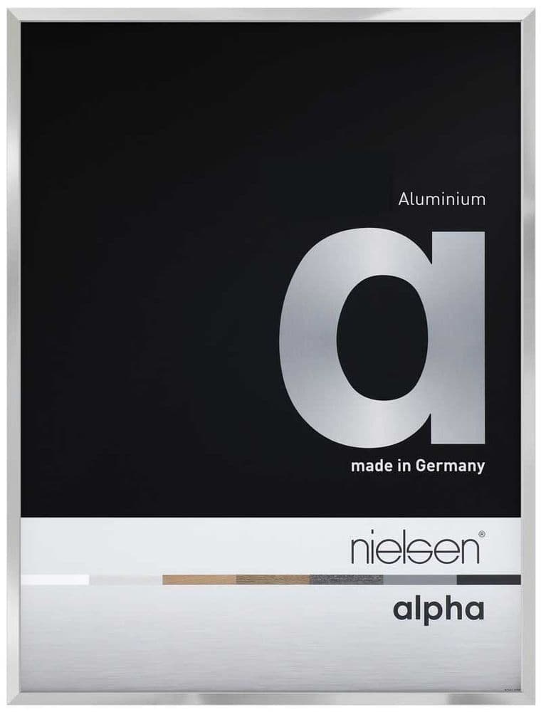 Alpha Aluminium Picture Frame Polished Silver A2 Pack of 2