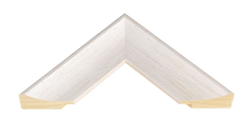 Curved White Open Grain Picture Frame