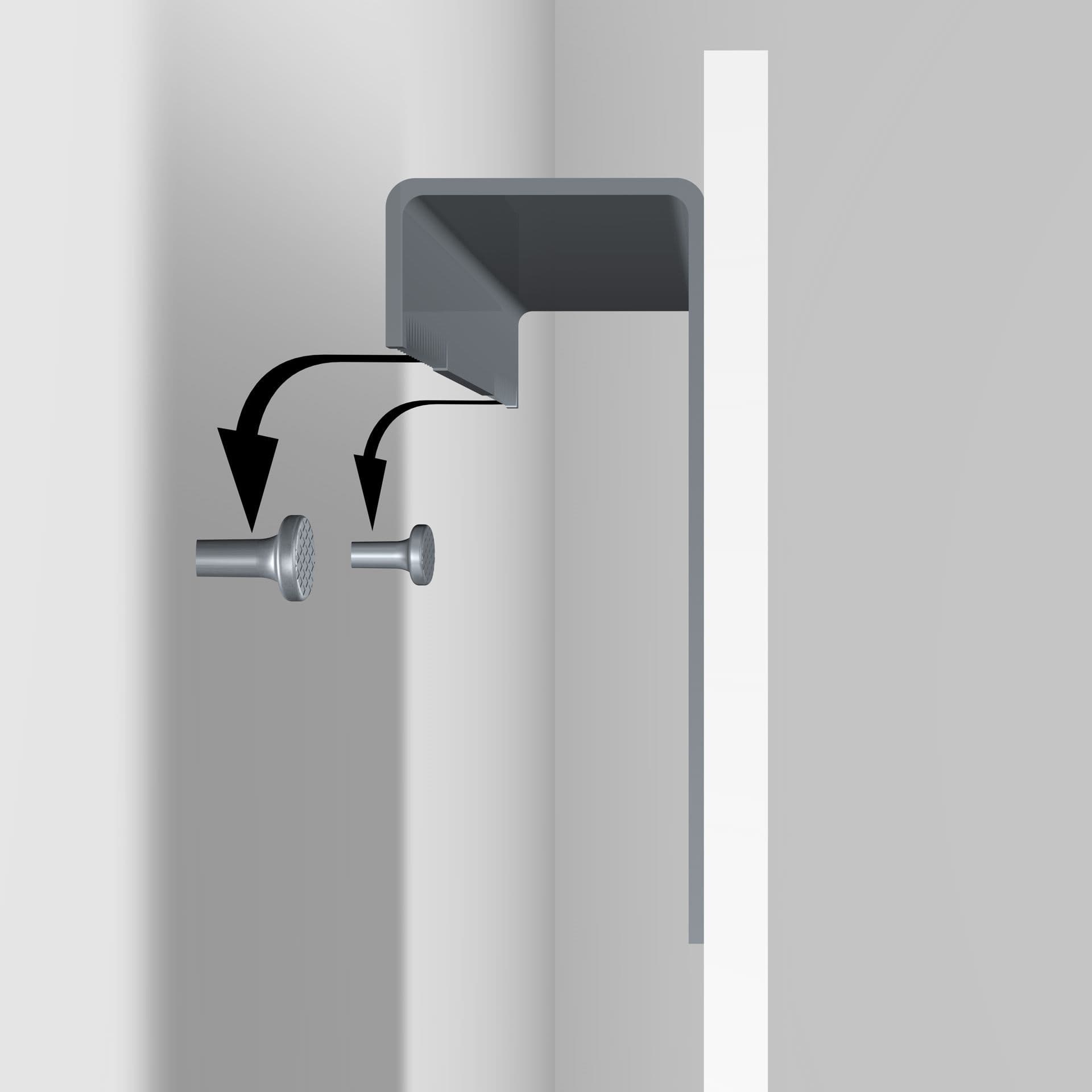 Flat Panel Di-Bond Rail Hanger Set 60cm