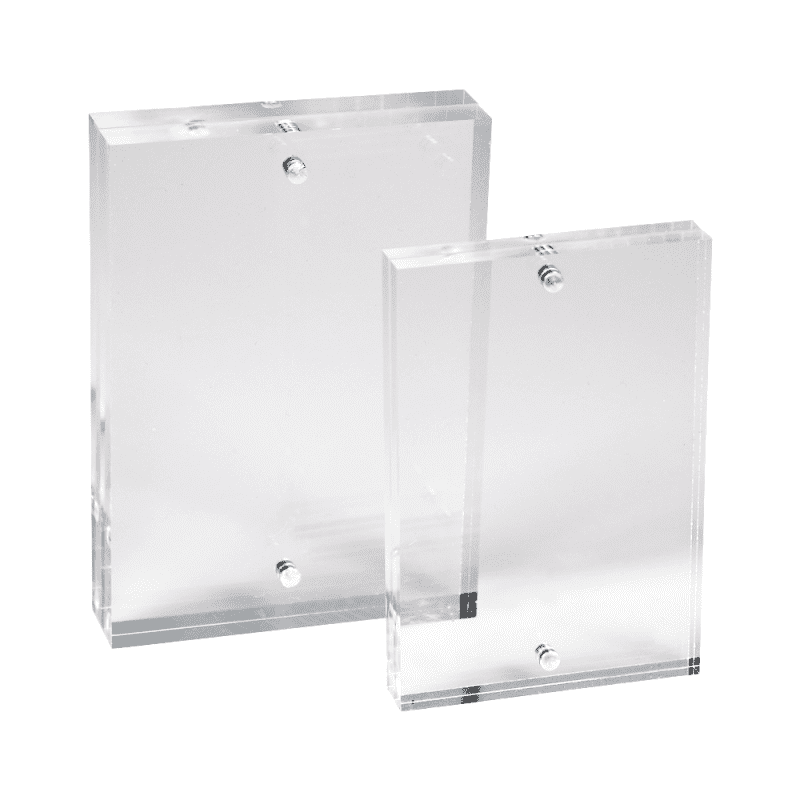 Free-Standing Magnetic Acrylic Poster Block A4