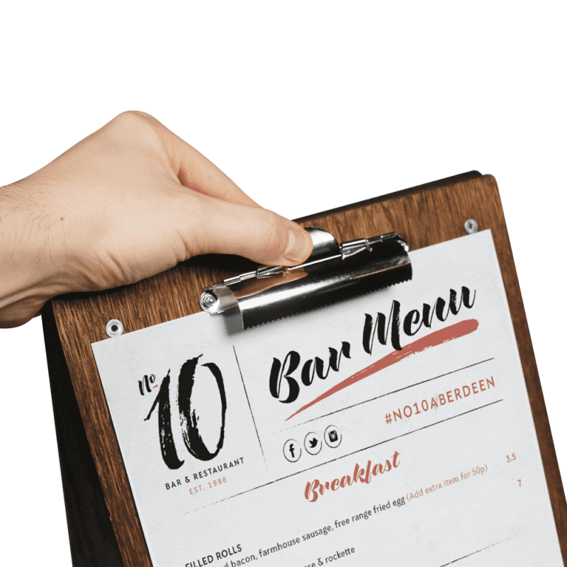 Free-Standing Wooden A-Frame Clipboard Poster Holder A6 Portrait Natural