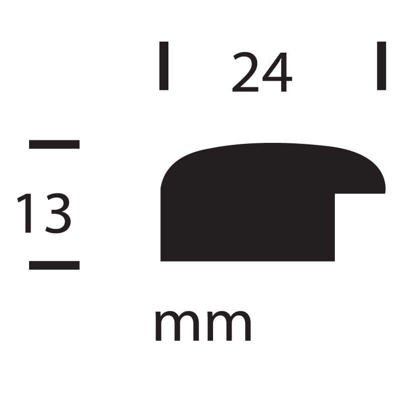 Jet Black Curve Picture Frame