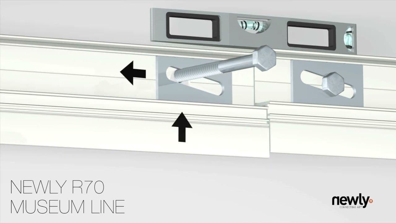 MUSEUM Wall Rail White 200cm inc fittings